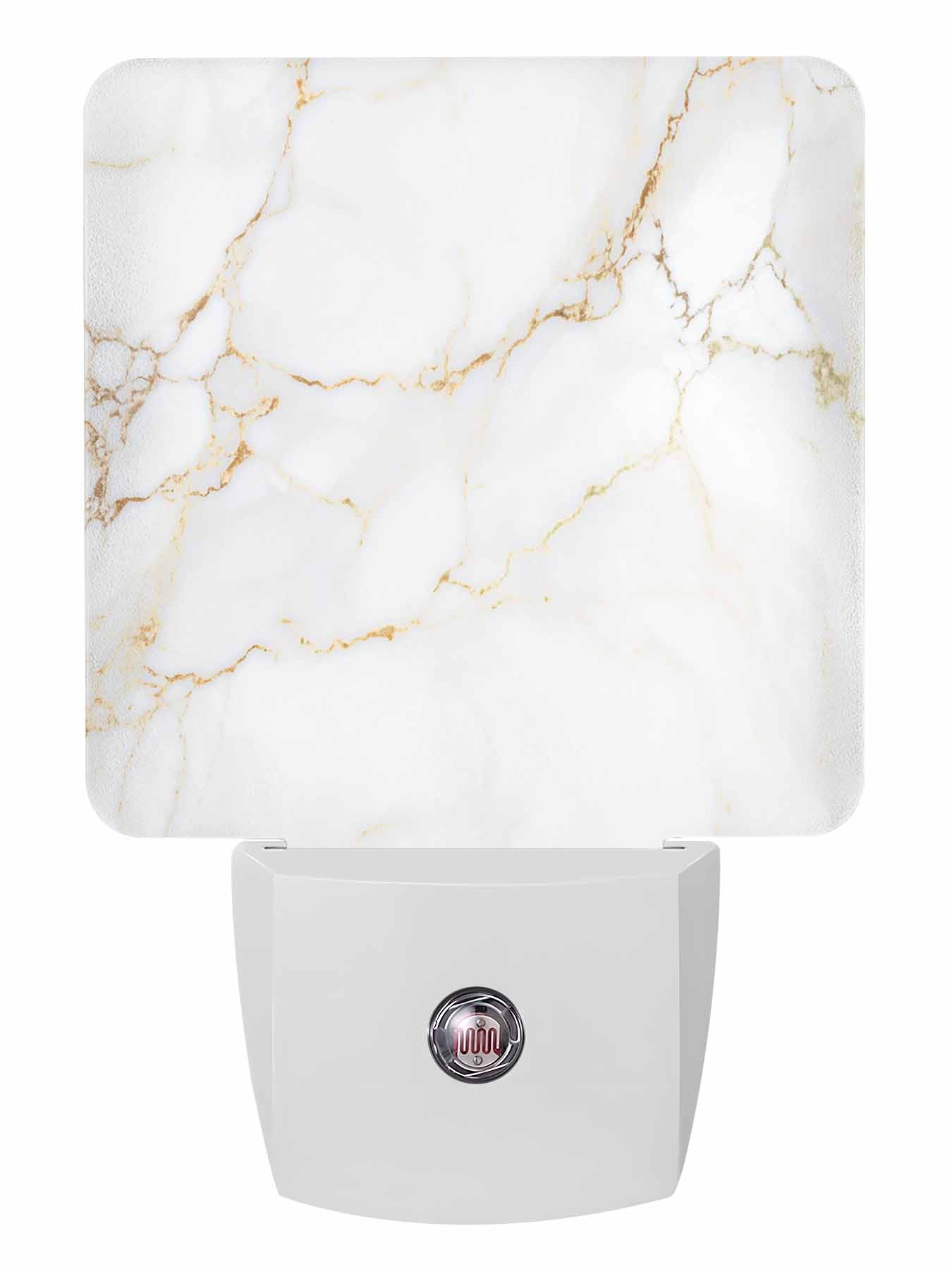 Night Lights Auto Sensor Grey Marble Plug-in LED Nightlights Lamp Dusk ...