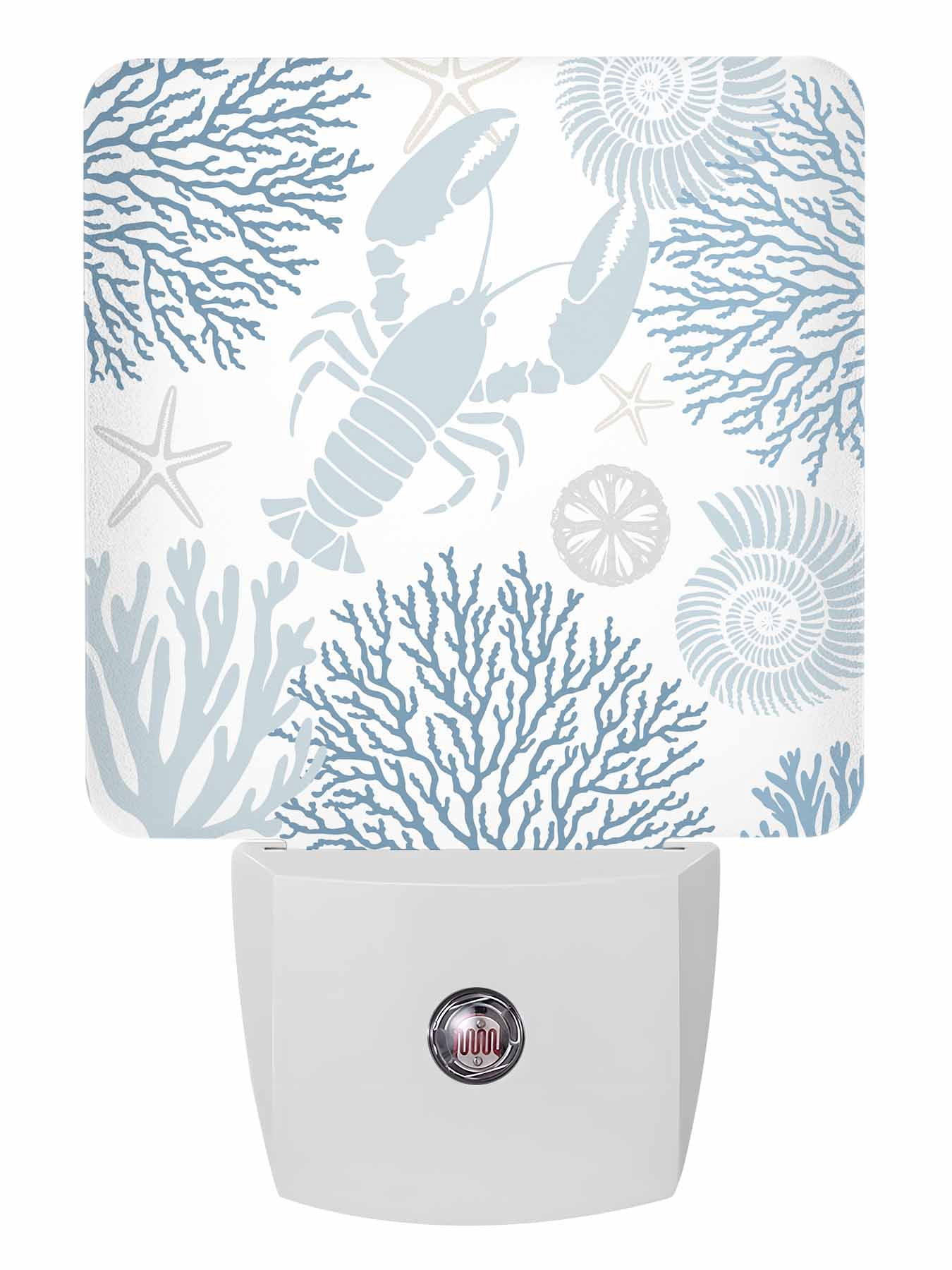 Night Lights Auto Sensor Lobster Plug-in LED Nightlights Lamp Dusk to ...
