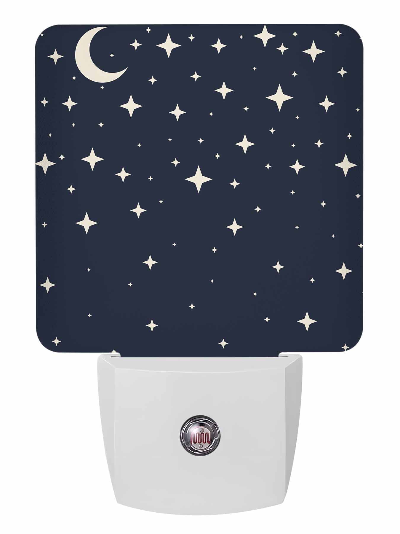 Night Lights Auto Sensor Navy Blue Starry Night Plug-in LED Nightlights ...