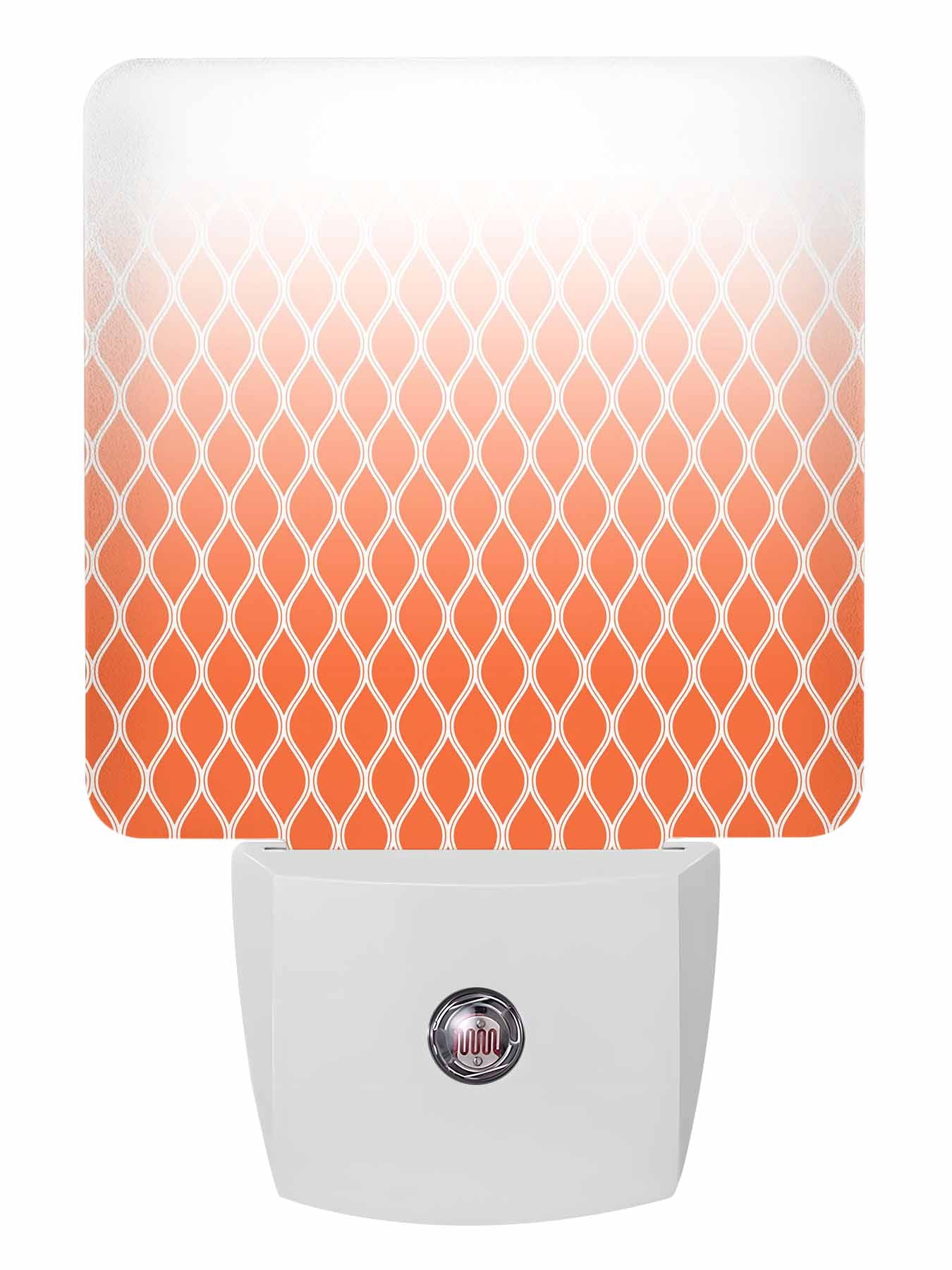 Night Lights Auto Sensor Orange Geometric Plug-in LED Nightlights Lamp ...