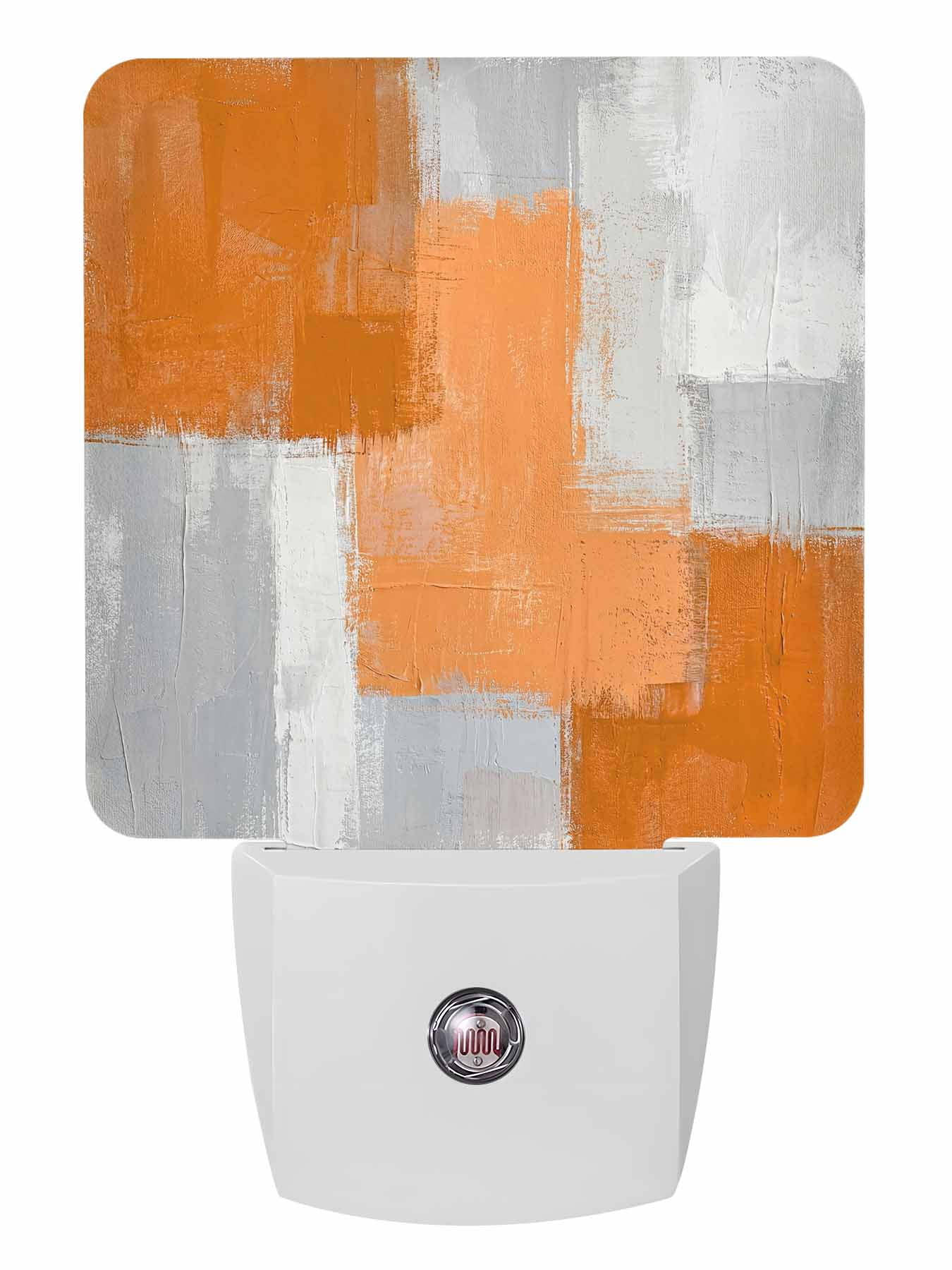 Night Lights Auto Sensor Orange Painting Plug-in LED Nightlights Lamp ...