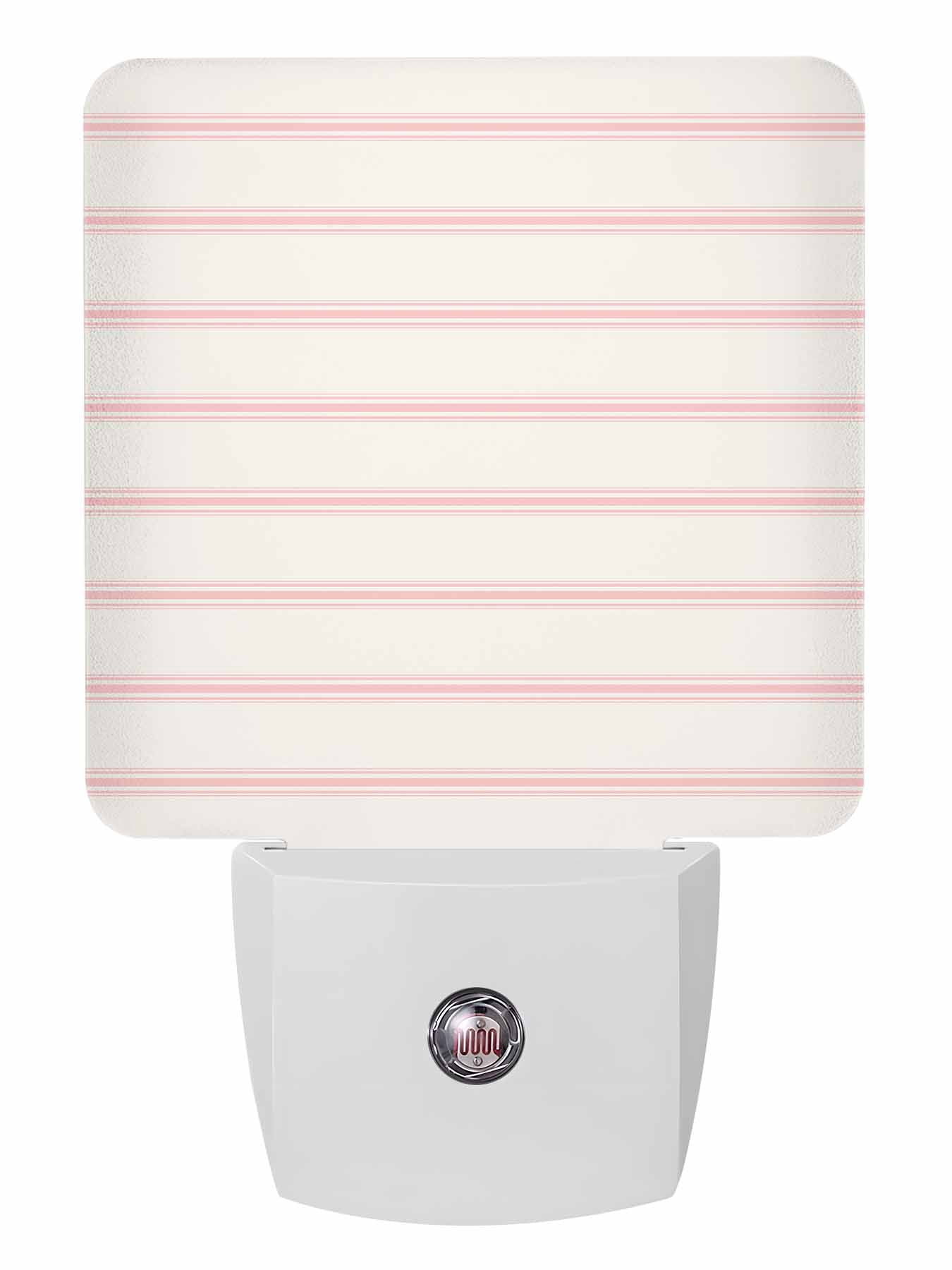 Night Lights Auto Sensor Pink Stripes Plug-in LED Nightlights Lamp Dusk ...