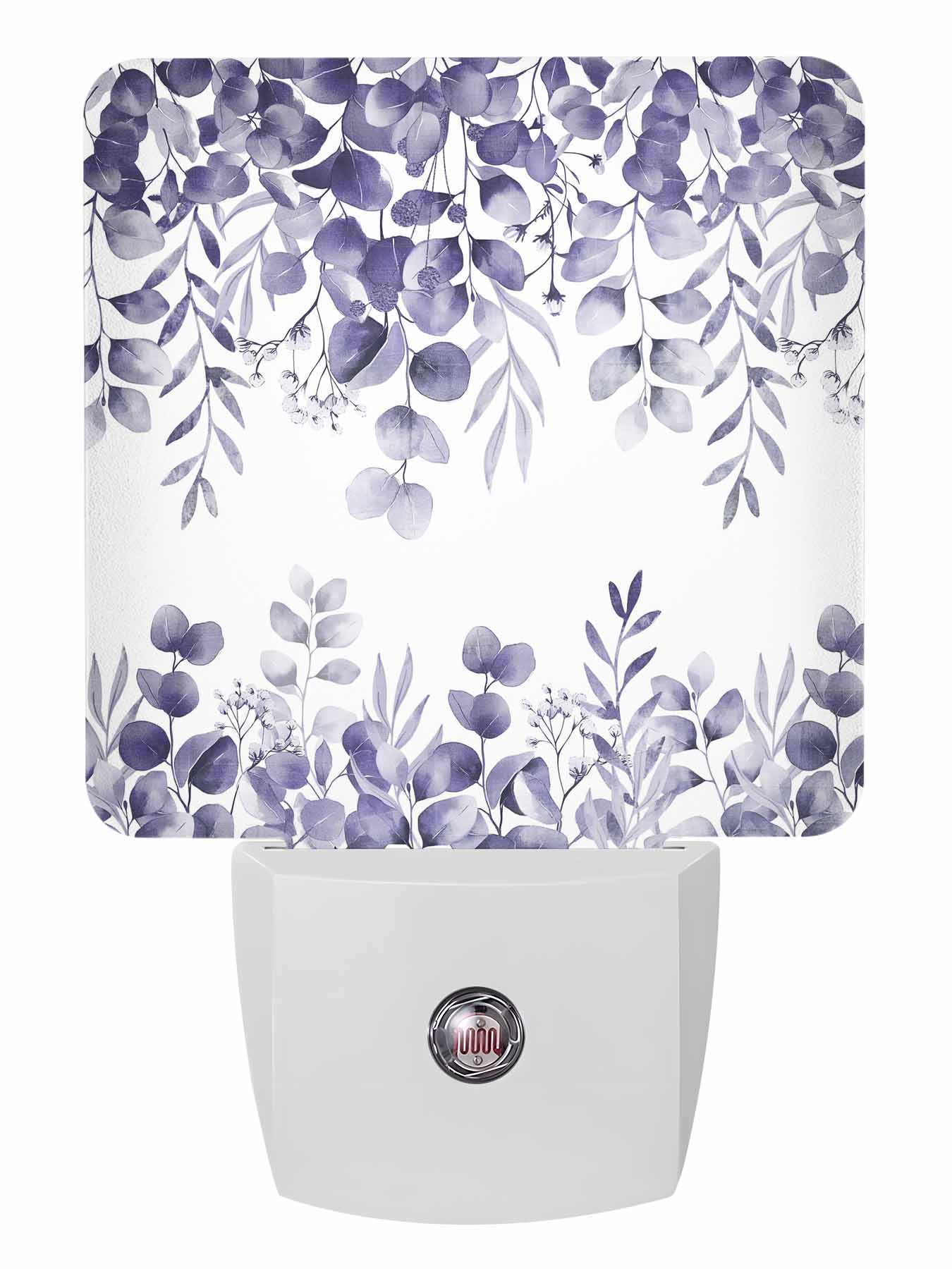 Night Lights Auto Sensor Purple Eucalyptus Leaves Plug-in LED ...