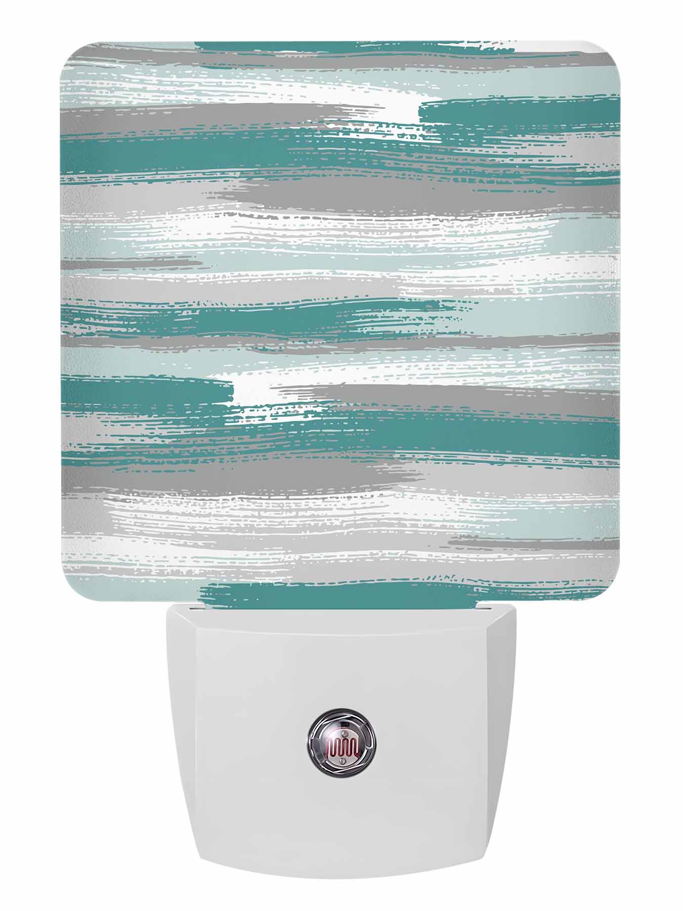 Night Lights Auto Sensor Teal Oil Painting Plug-in LED Nightlights Lamp ...