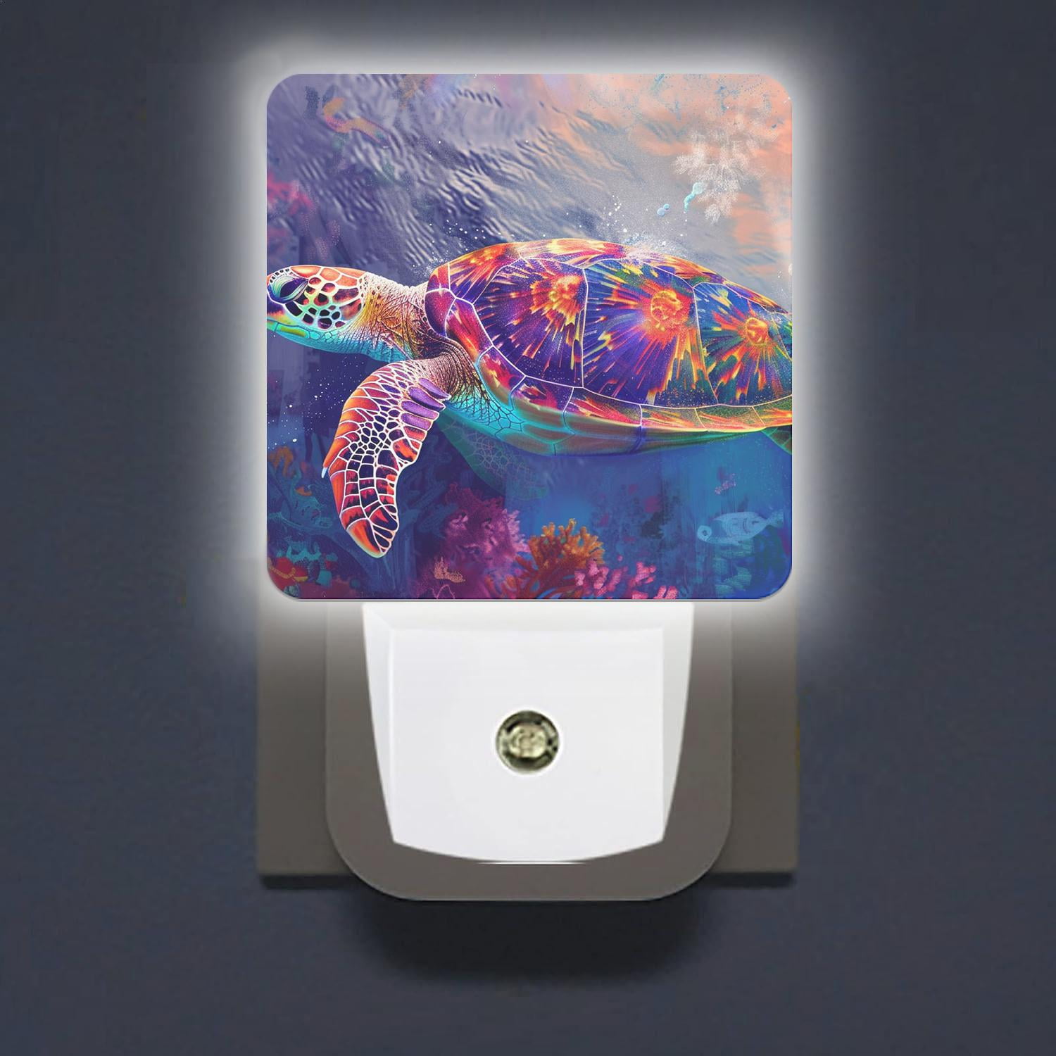 Night Lights Lamp With Dusk To Dawn Sensor, Vivid Color Ocean Sea ...