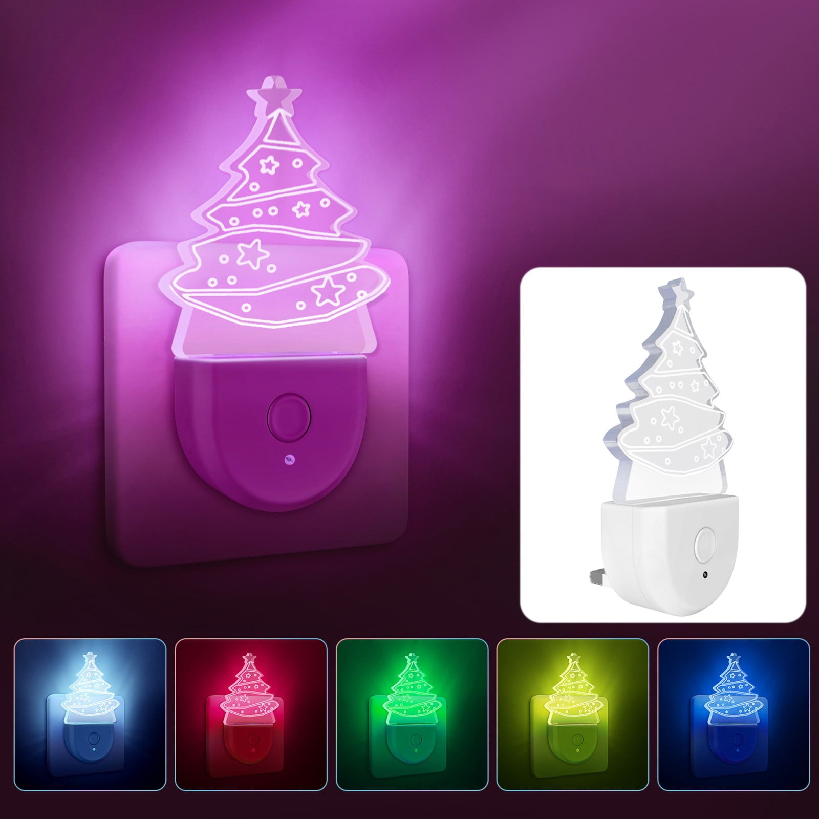 Night Lights Plug Into Wall , Color Changing Night Light For Kids, 8 ...