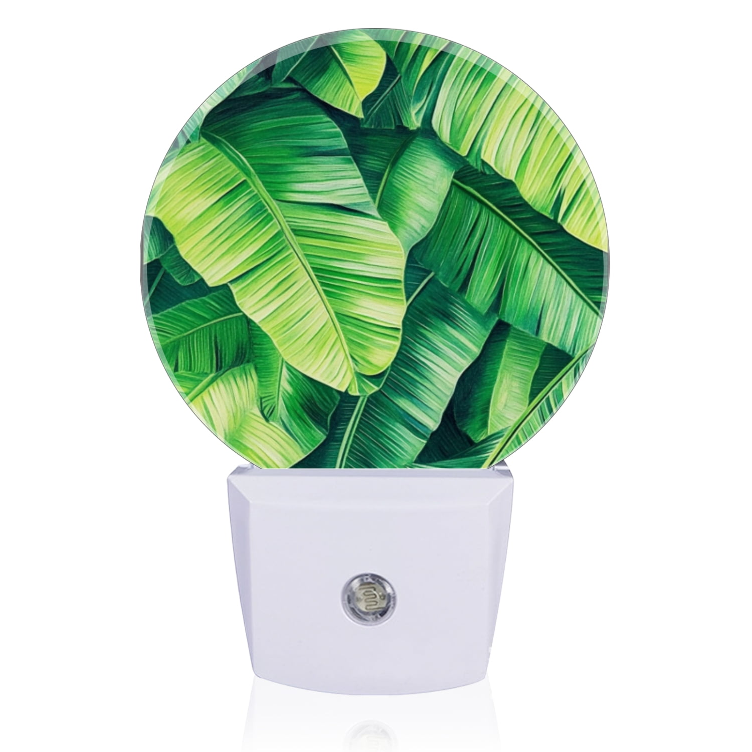 Night Lights Plug Into Wall, Green Banana Leave Stacked In Layers LED ...