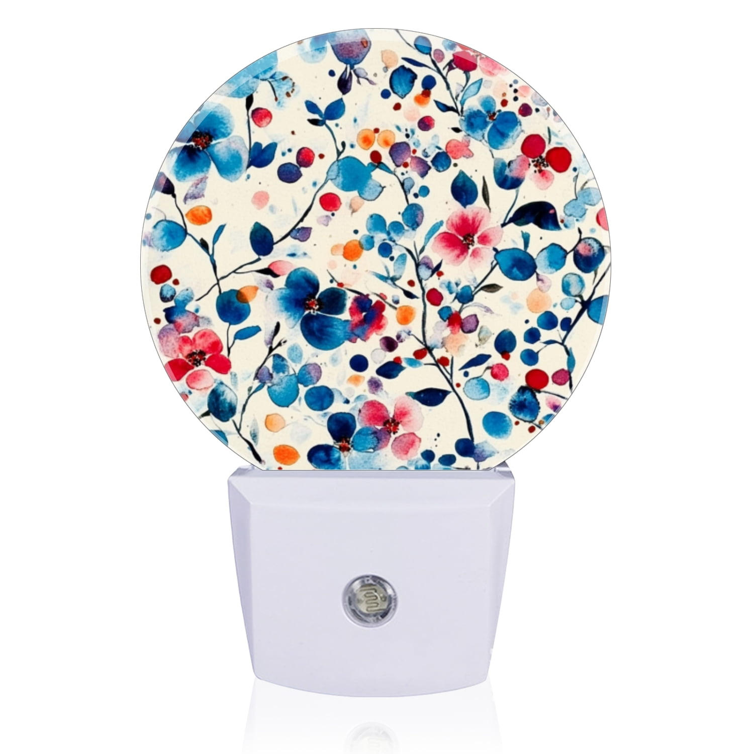 Night Lights Plug Into Wall, Multicolored Floral Pattern LED Night ...
