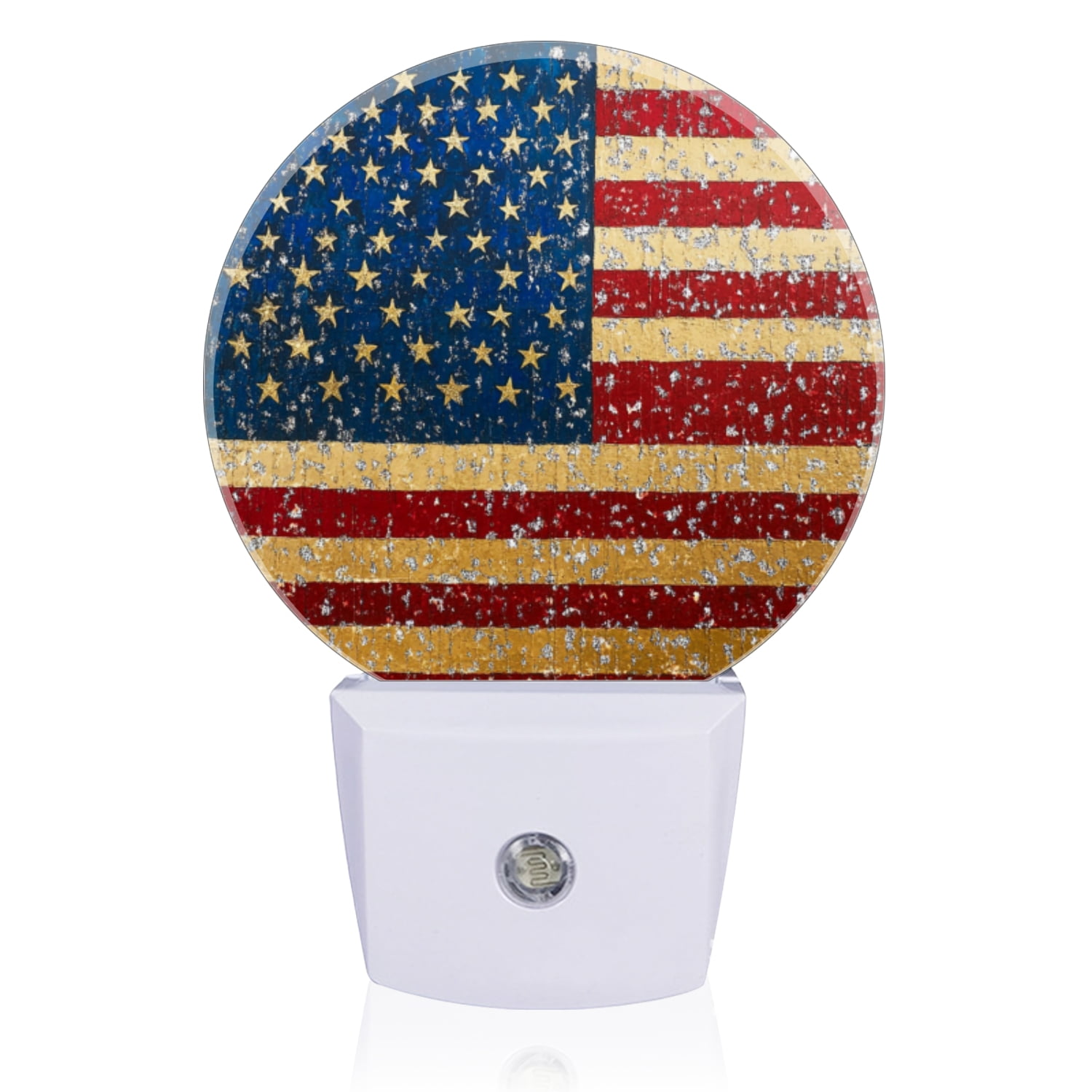 Night Lights Plug Into Wall, Retro - Themed United States Flag LED ...