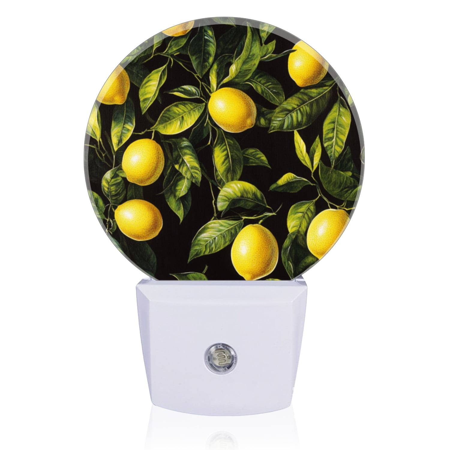 Night Lights Plug Into Wall, Yellow Lemon With Green Leaves LED Night ...