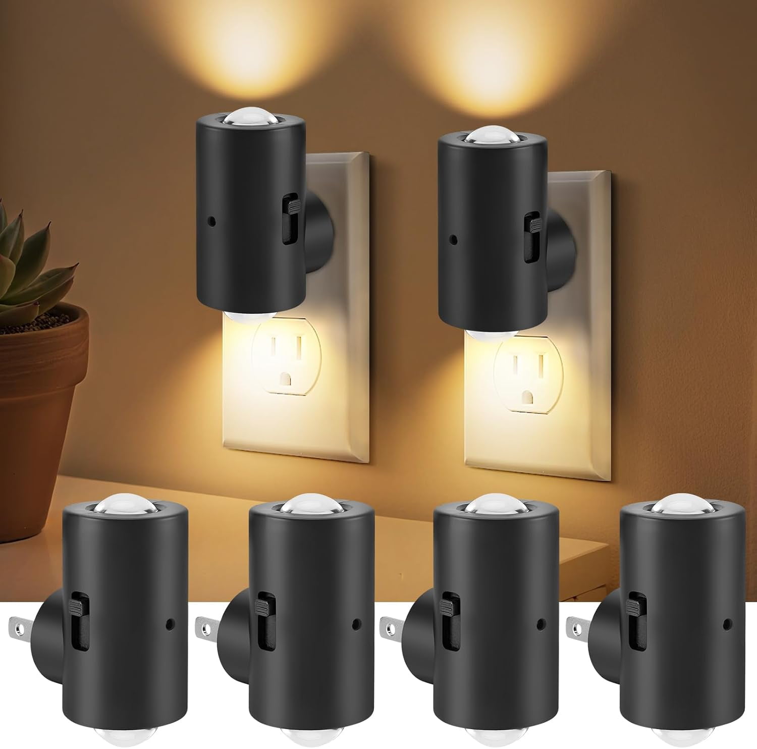 Night Lights Plug into Wall,Dimmable Plug in Night Light, Dusk to , 0 ...
