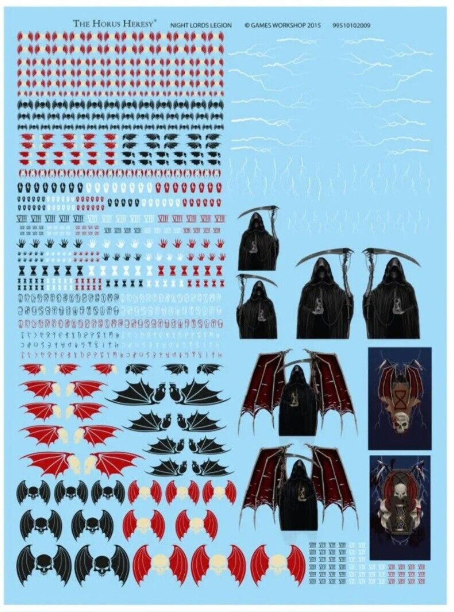 Night Lords Legion Decal Sheet Forge World Warhammer 30K - Walmart.com