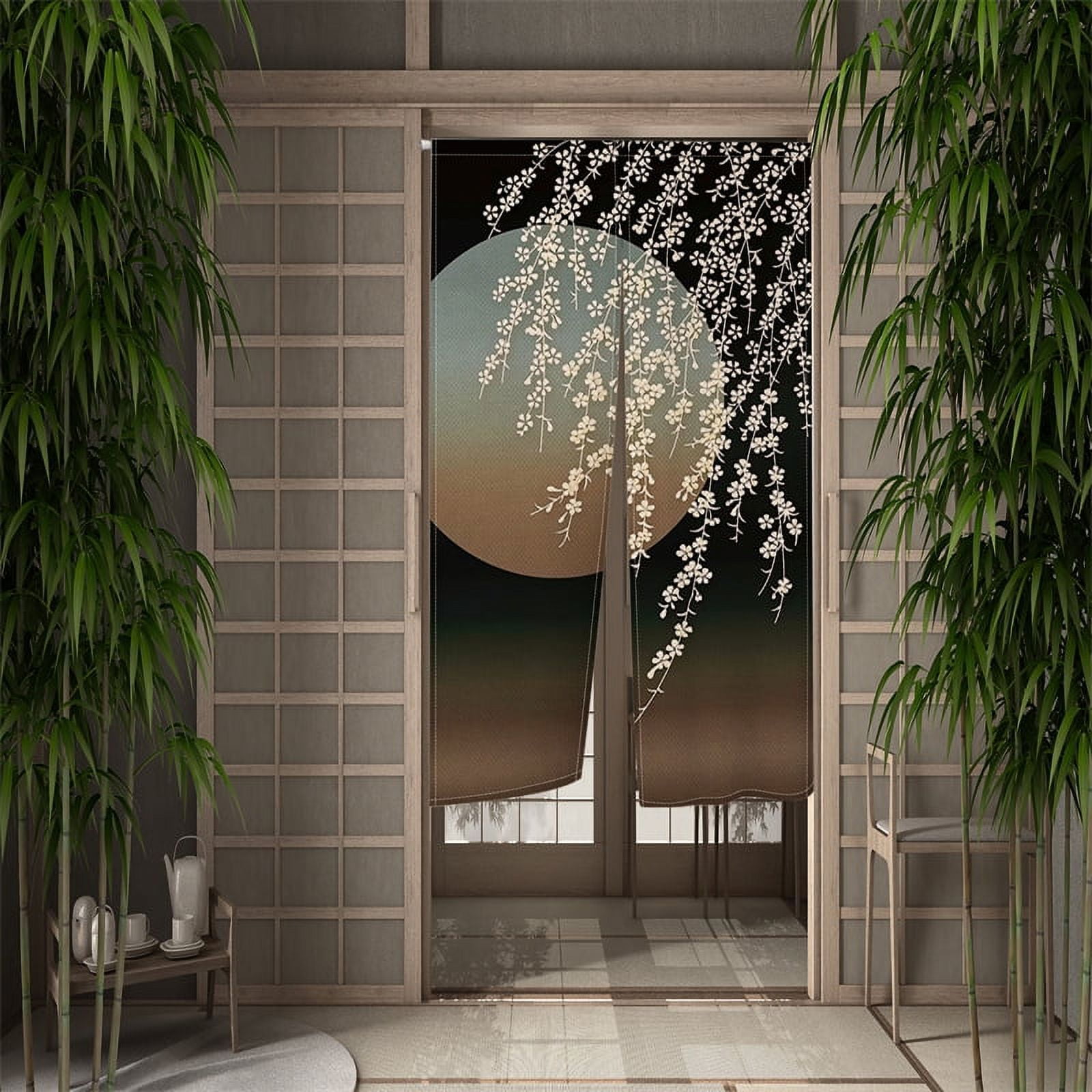 Night Moon Starry Door Curtain Dining Room Kitchen Door Curtain Baby ...