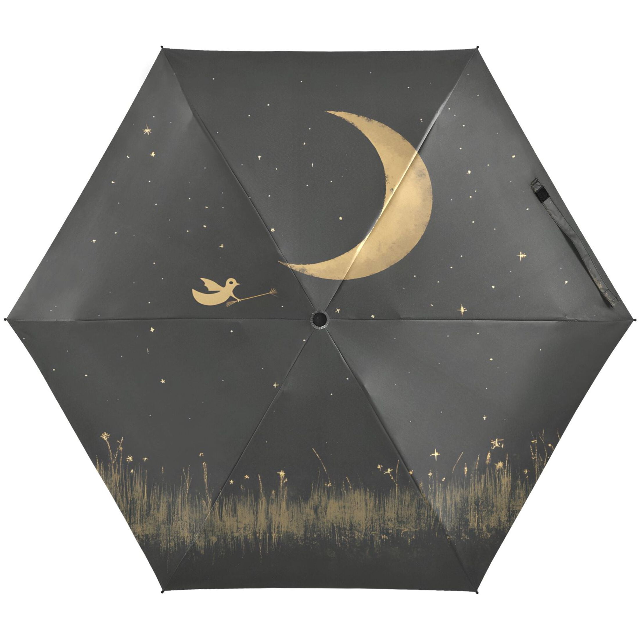 Night Moon Umbrellas for Sun Auto Open Close UV50+ Waterproof 5-Fold ...