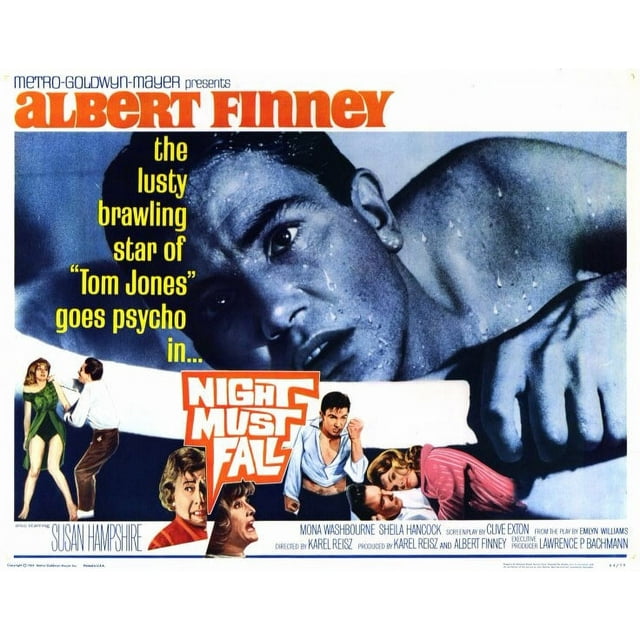 Night Must Fall - movie POSTER (Style A) (11" x 14") (1964) - Walmart.com