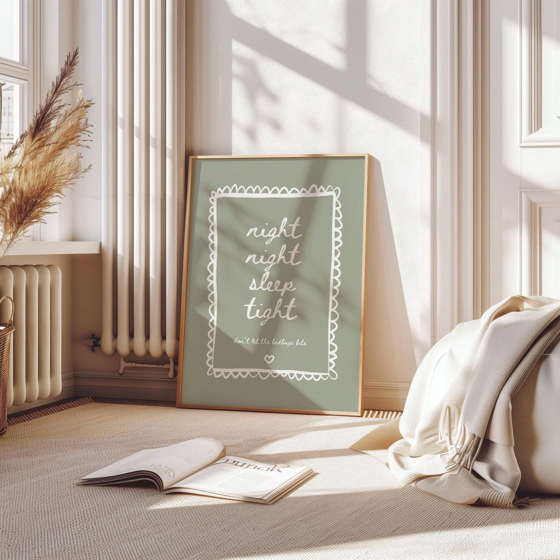 Night Night Sleep Tight Print / Fun Bedroom Prints, Stay In Bed Print ...