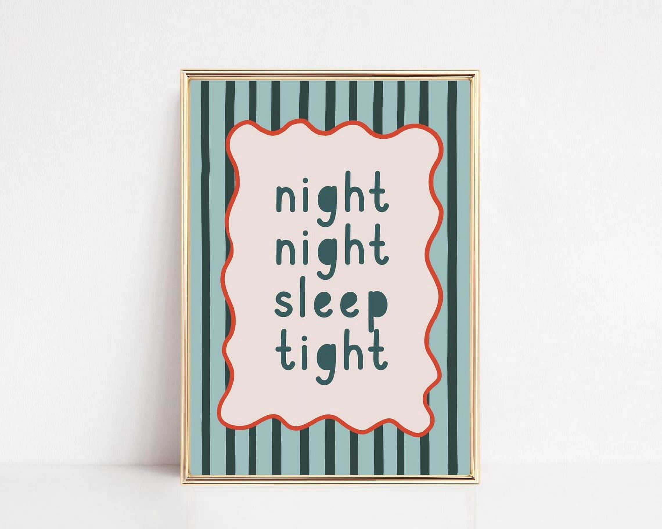 Night Night Wall Art Boys Nursery Decor Boyss Bedroom Print Blue ...