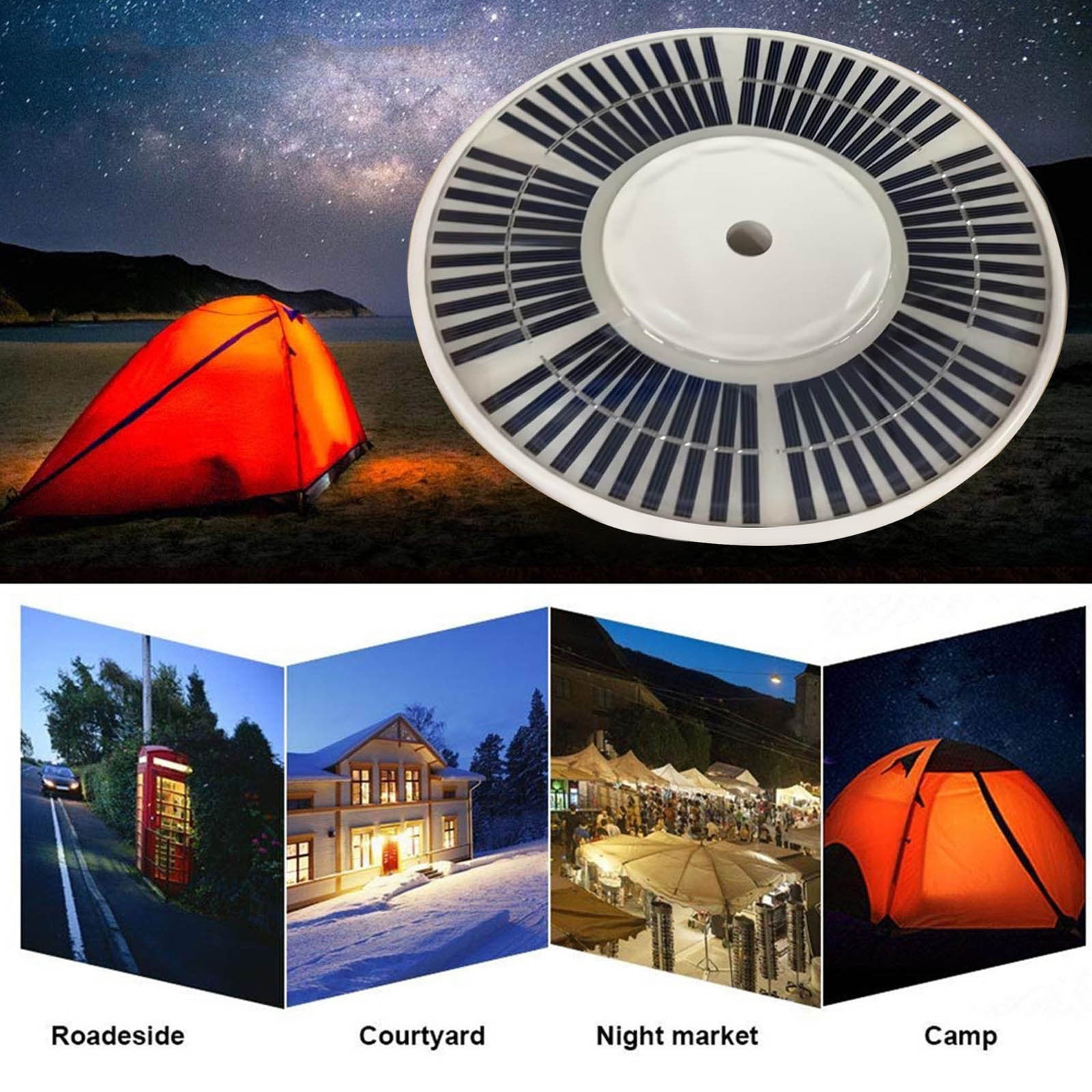 Night Outdoor Downlight Solar Flag Pole Lights Flagpole Lamp 48 LED ...