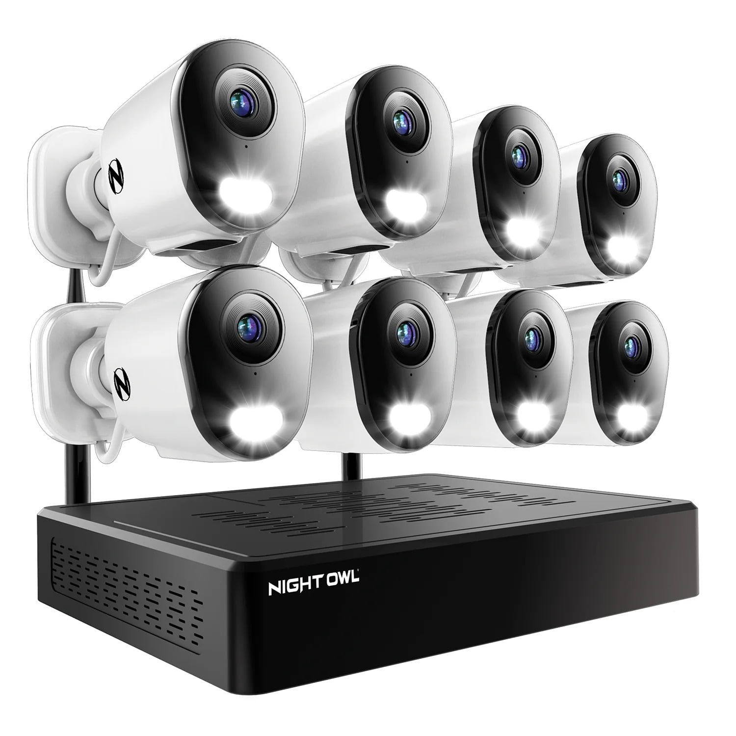 Night Owl 10 Channel 4K Wi-Fi NVR Security System with 1TB Hard Drive and 8 Wi-Fi IP 2K ...