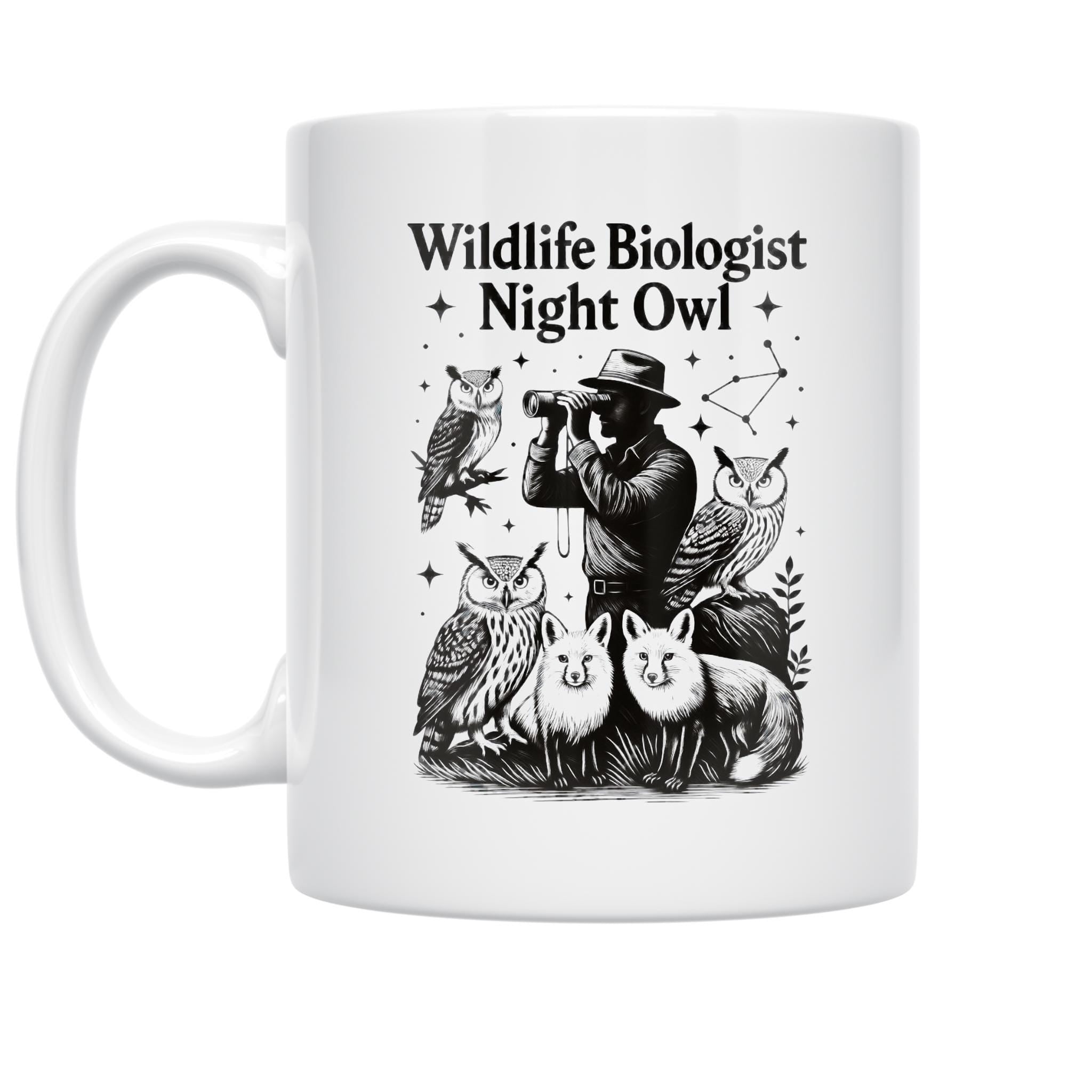 Night Owl Design - Late-Shift Workers - 11 oz Ceramic Coffee Mug ...