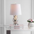 Night Owl 19" Glass/Crystal LED Table Lamp, Silver/Ivory - Walmart.com