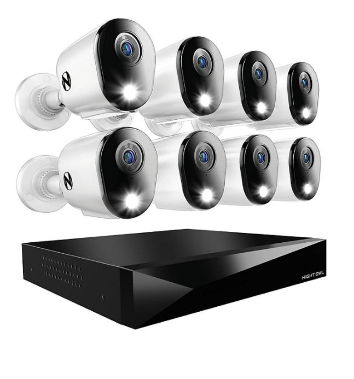 Pre-Owned Night Owl 2K HD Wired Security System, 8 Cameras with 2 Way ...