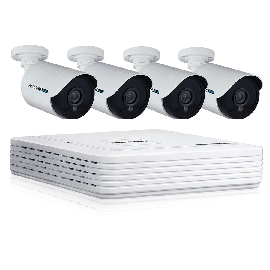 Night Owl 4-Channel 1080p DVR, 4 x 1080p Wired Cameras, 1TB HDD Indoor ...