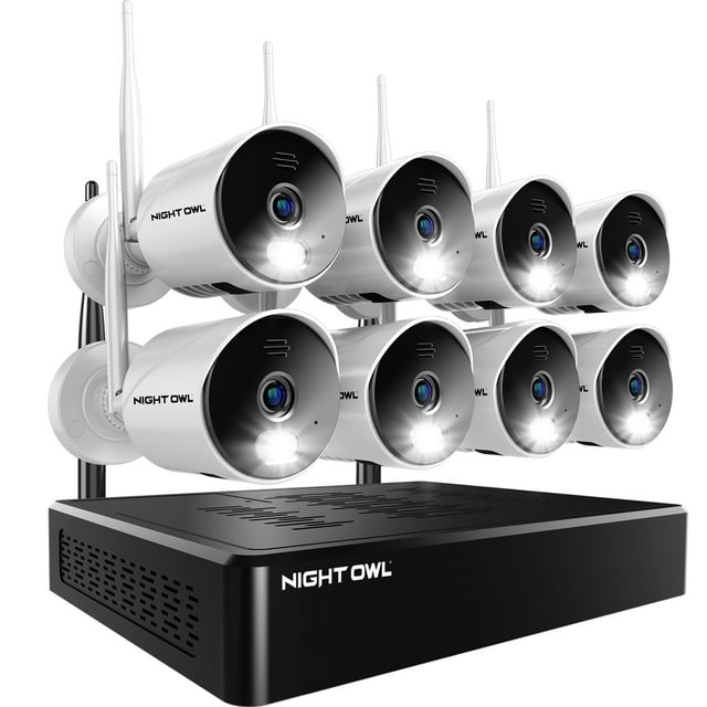Night Owl 8-Channel 1080p WiFi DVR, 1TB HDD, 8 IP Spotlight Cameras ...