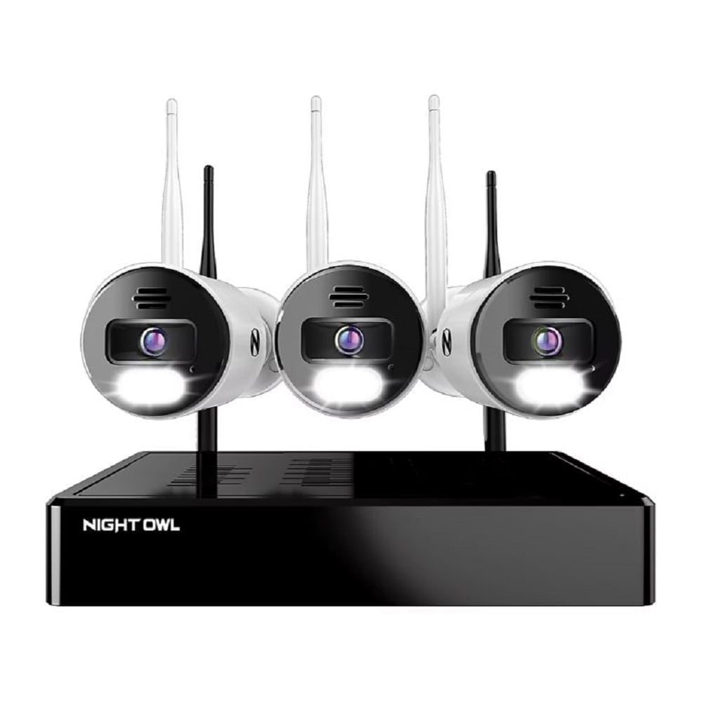 Night Owl 8-Channel 4K Outdoor WiFi Security System with 3 Cameras, 1TB ...