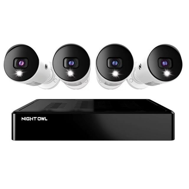 Night Owl Expandable Bluetooth DVR, 4 Ultra HD Cameras, 1TB Hard Drive ...
