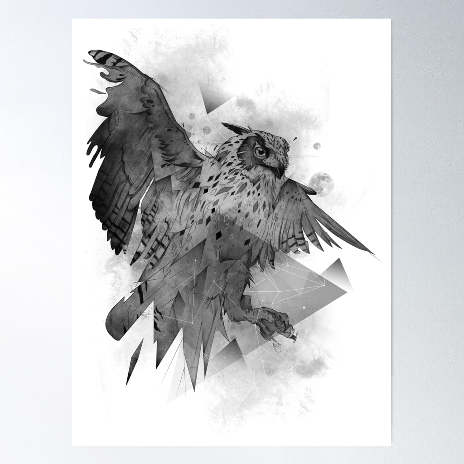 Night Owl Poster Wall Art, Modern Wall Decor, 16x24 UNFRAMED - Walmart.com