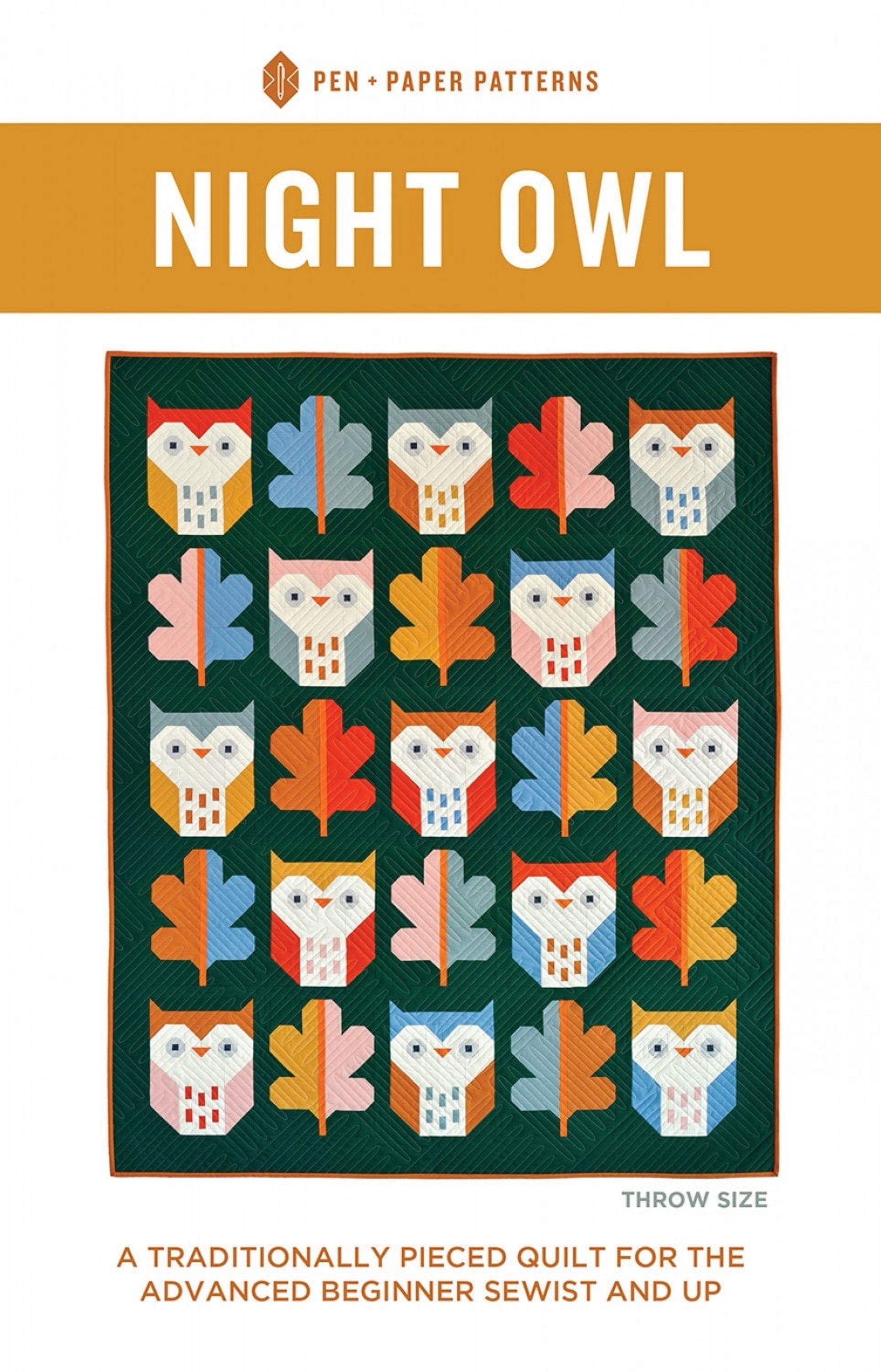 Night Owl Quilt Pattern by Pen & Paper - Walmart.com