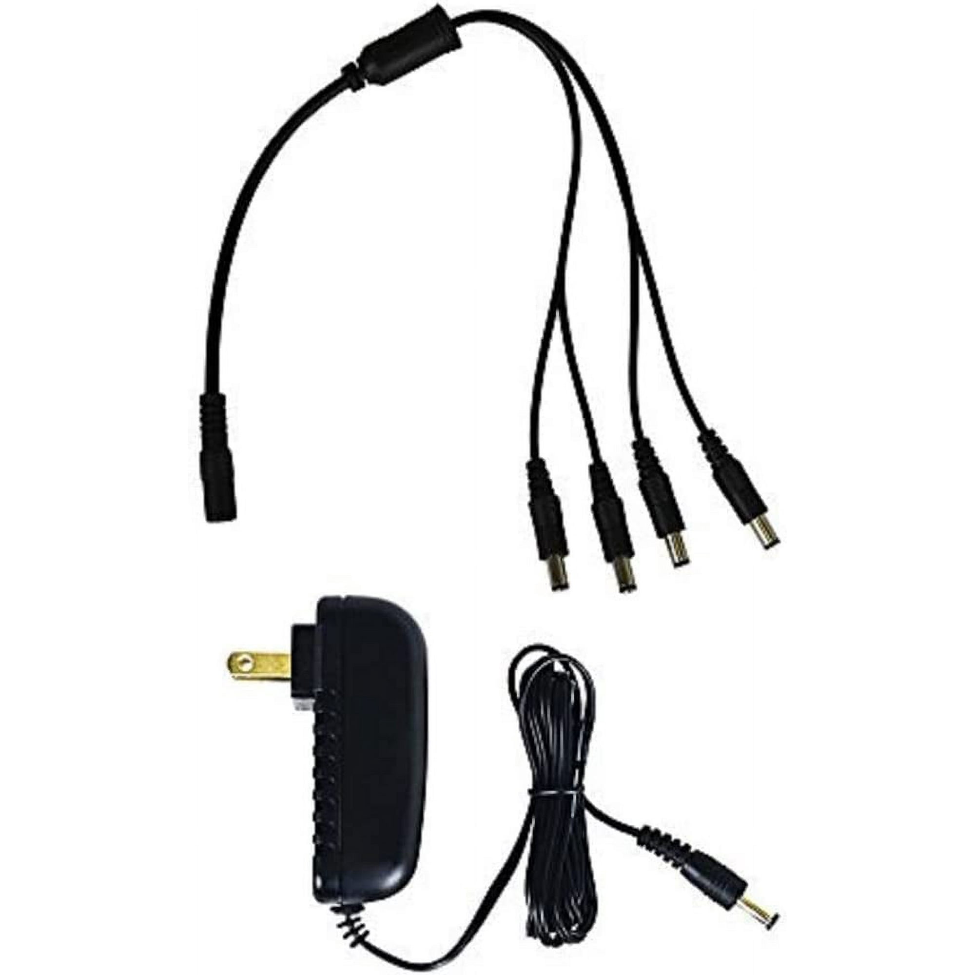 Night Owl Security Camera Power Adapter, 4-Way Splitter, 100-240VAC ...