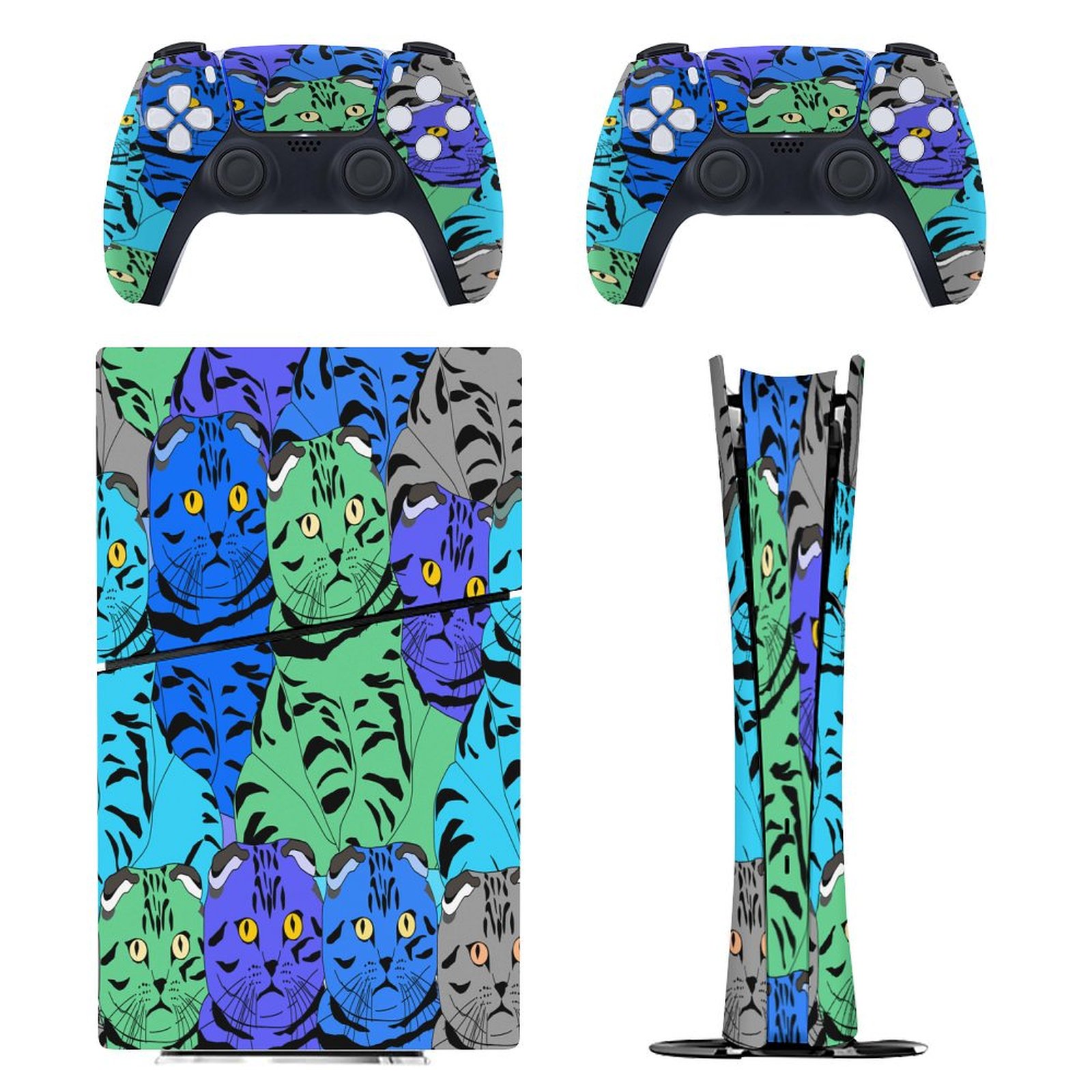 Night Owl，cat PS5/PS5 Slim Digital Disc Skin Sticker For Console And ...