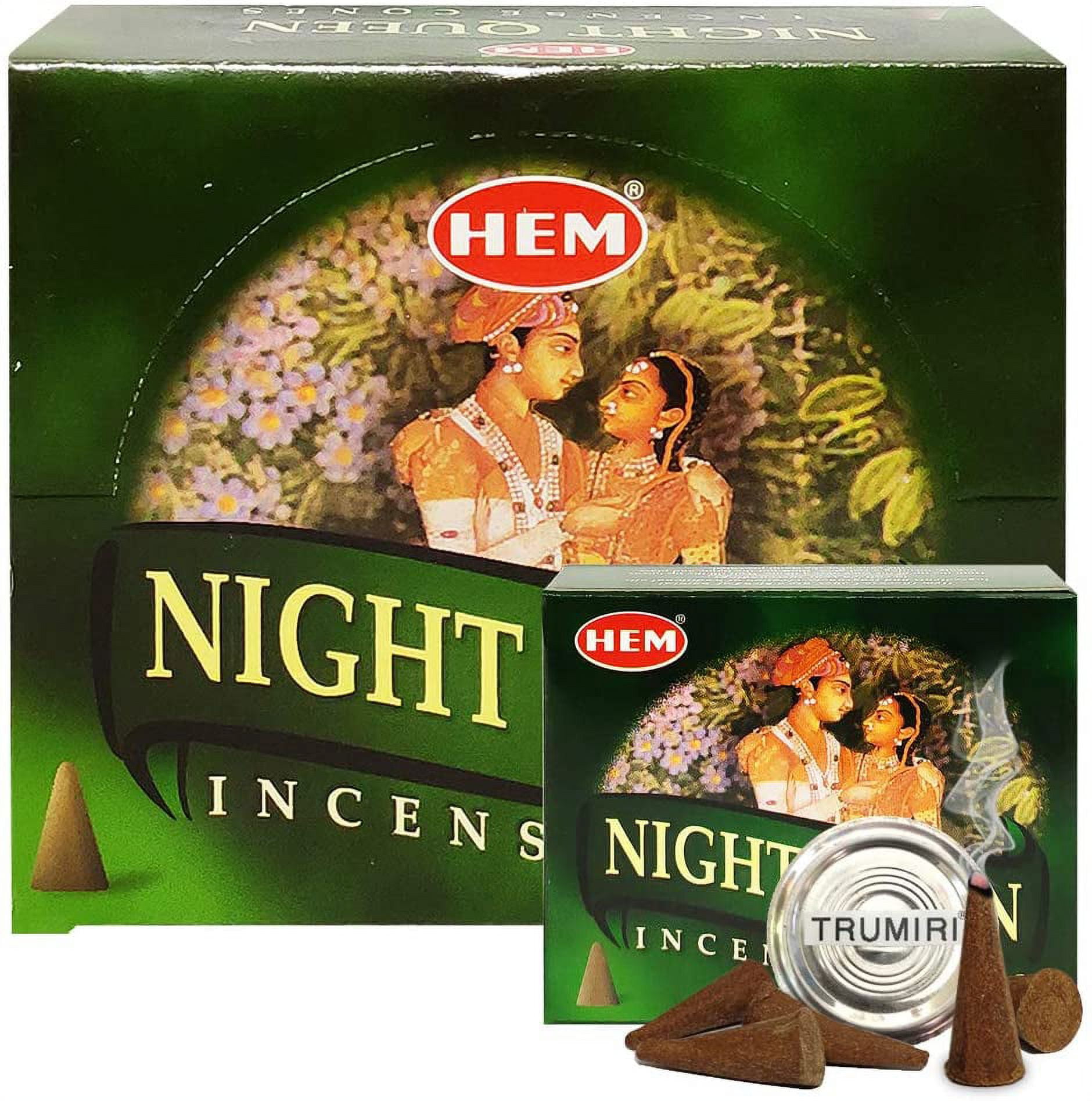 Night Queen Incense Cones And Cone Incense Burner Bundle Insence ...