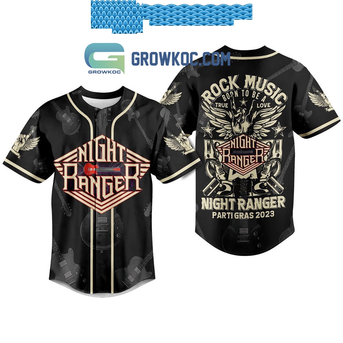 Night Ranger Parti Gras 2023 Rock Music Born To Be A True Love Baseball ...