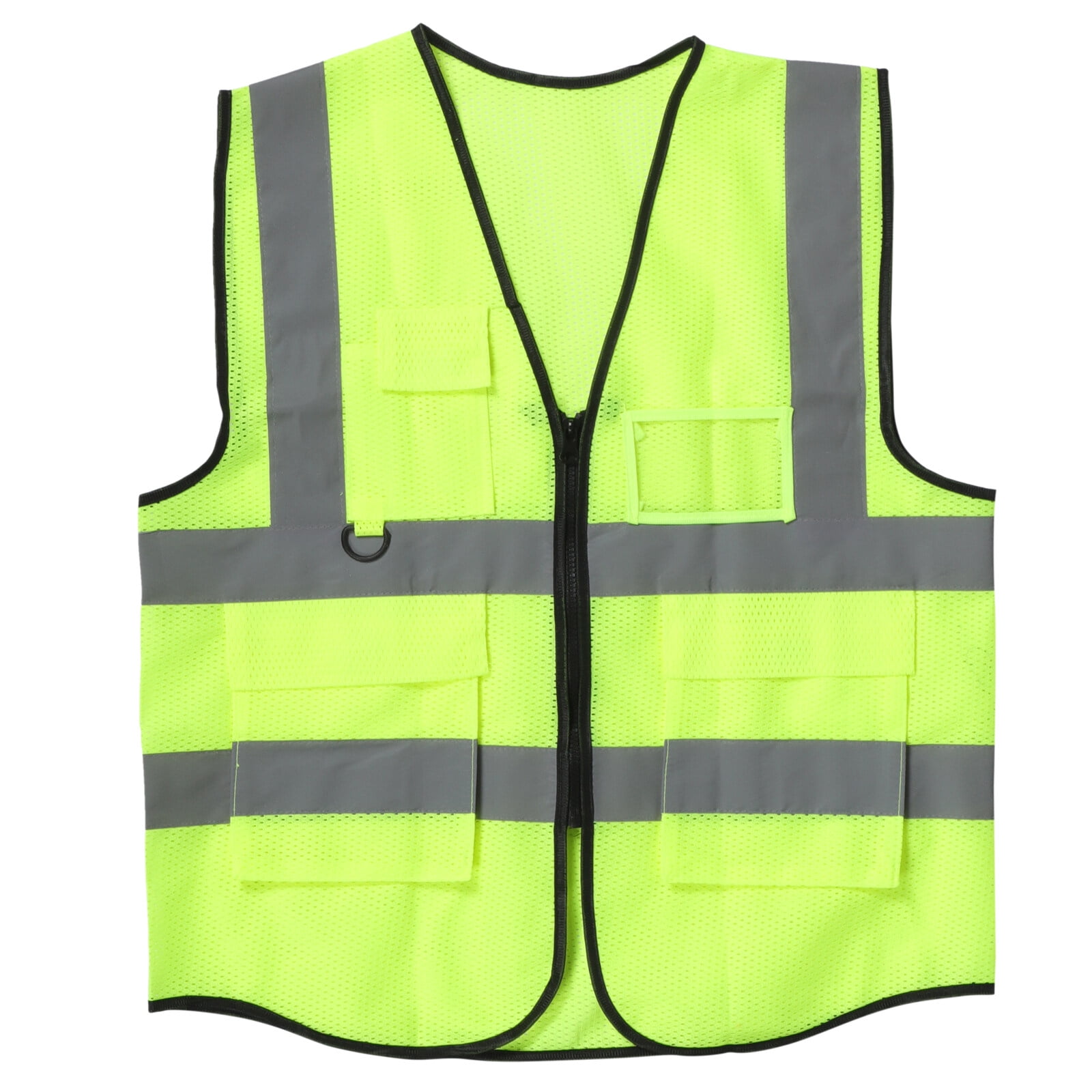 Night Running Vest Fluorescent Safety Vest Zipper Design Reflective ...