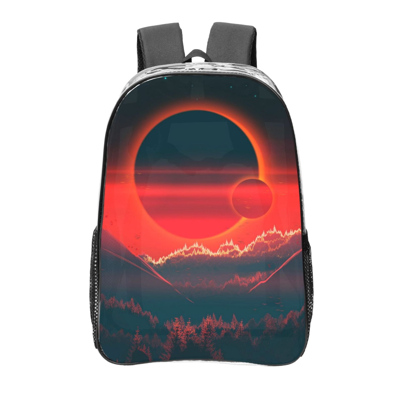 Night Scenery Forest Basics Transparent Backpack School See Through ...