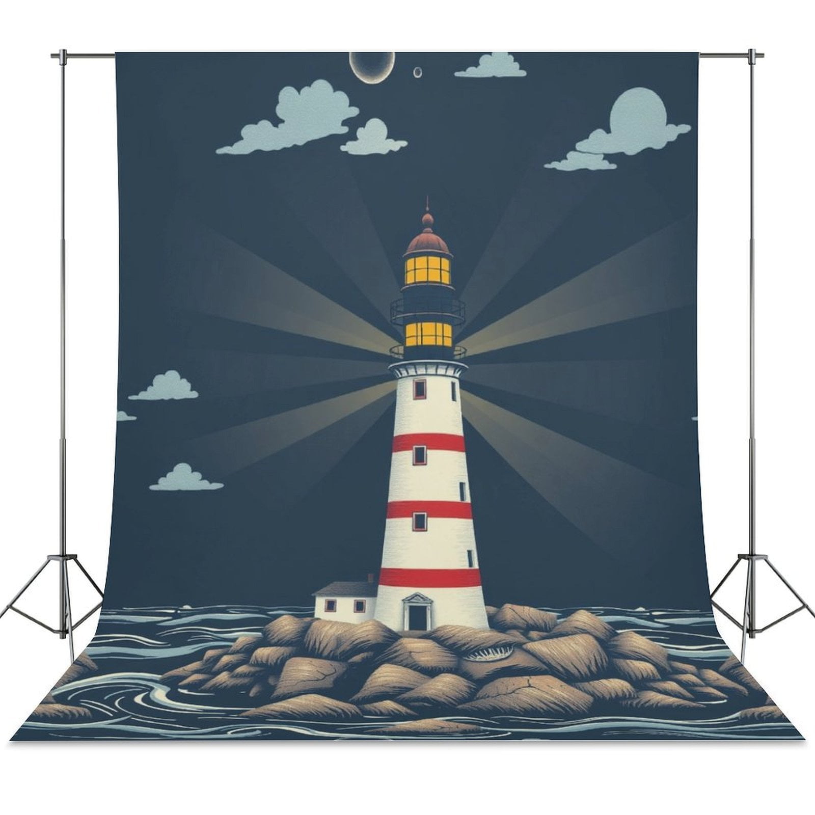 Night Sea Lighthouse Backdrop Baby Shower Newborn Portrait Girl Boy ...