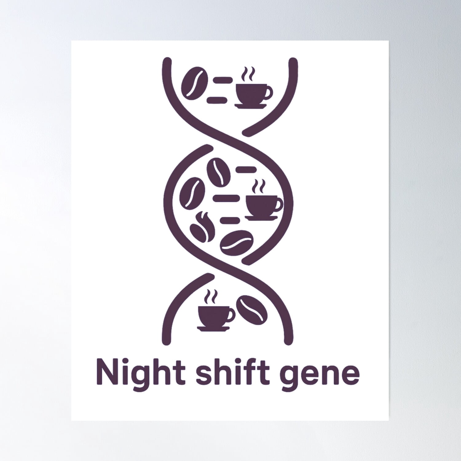 Night Shift Gene Poster Wall Art, Modern Wall Decor, 24x36 UNFRAMED ...