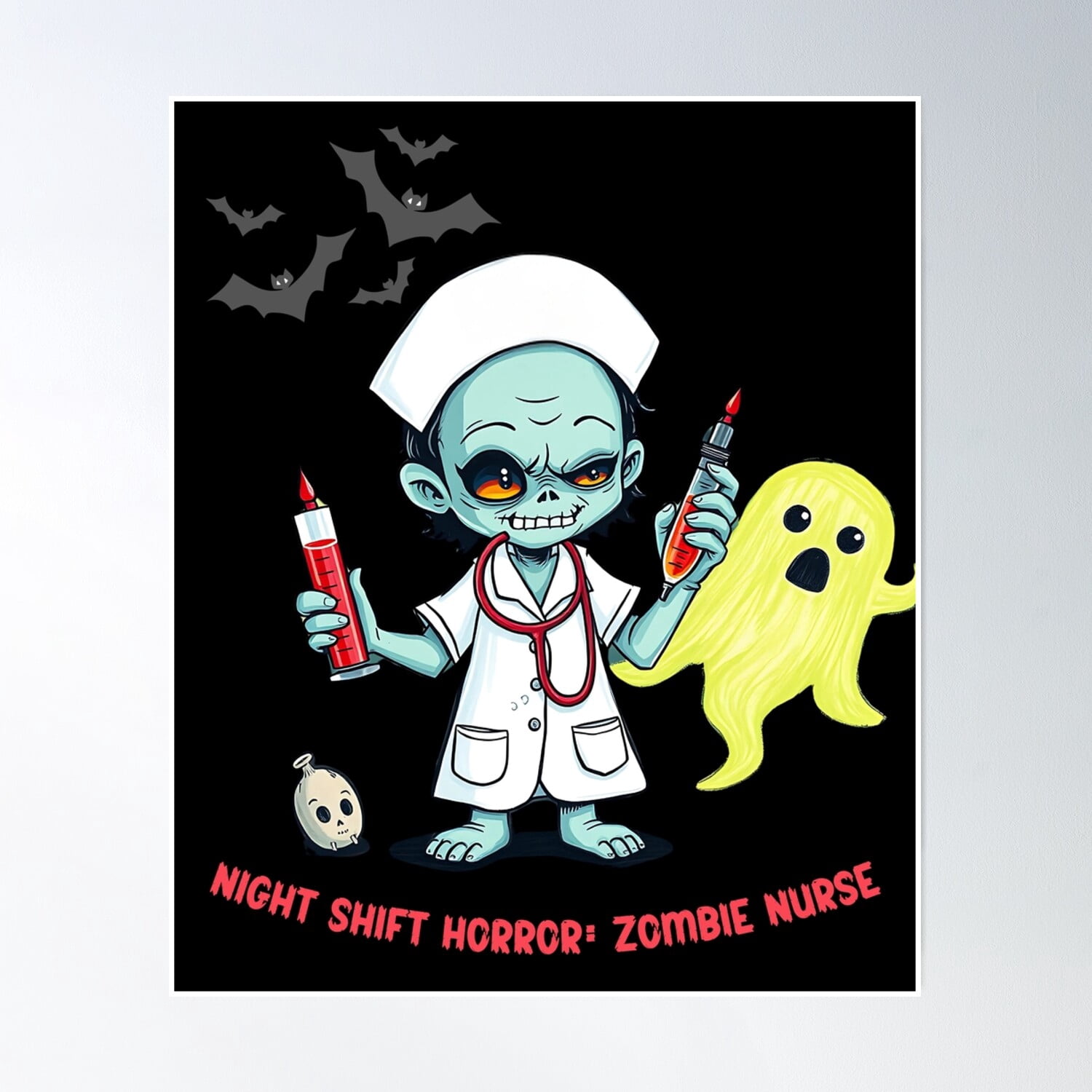 Night Shift Horror: Zombie Nurse Poster Wall Art, Modern Wall Decor ...