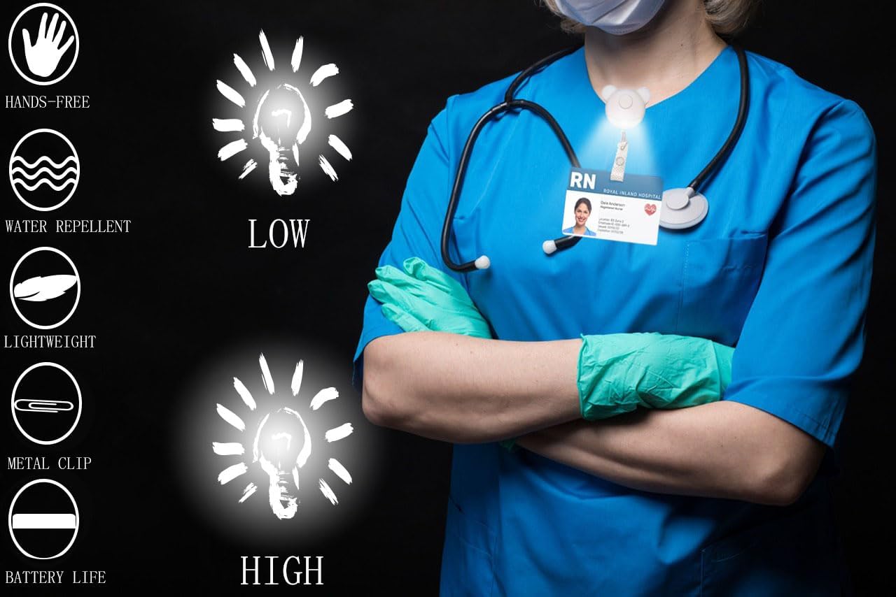Night Shift Nurse Badge Reel Light, Rechargeable Nurse Light Clip On Flashl - Walmart.com
