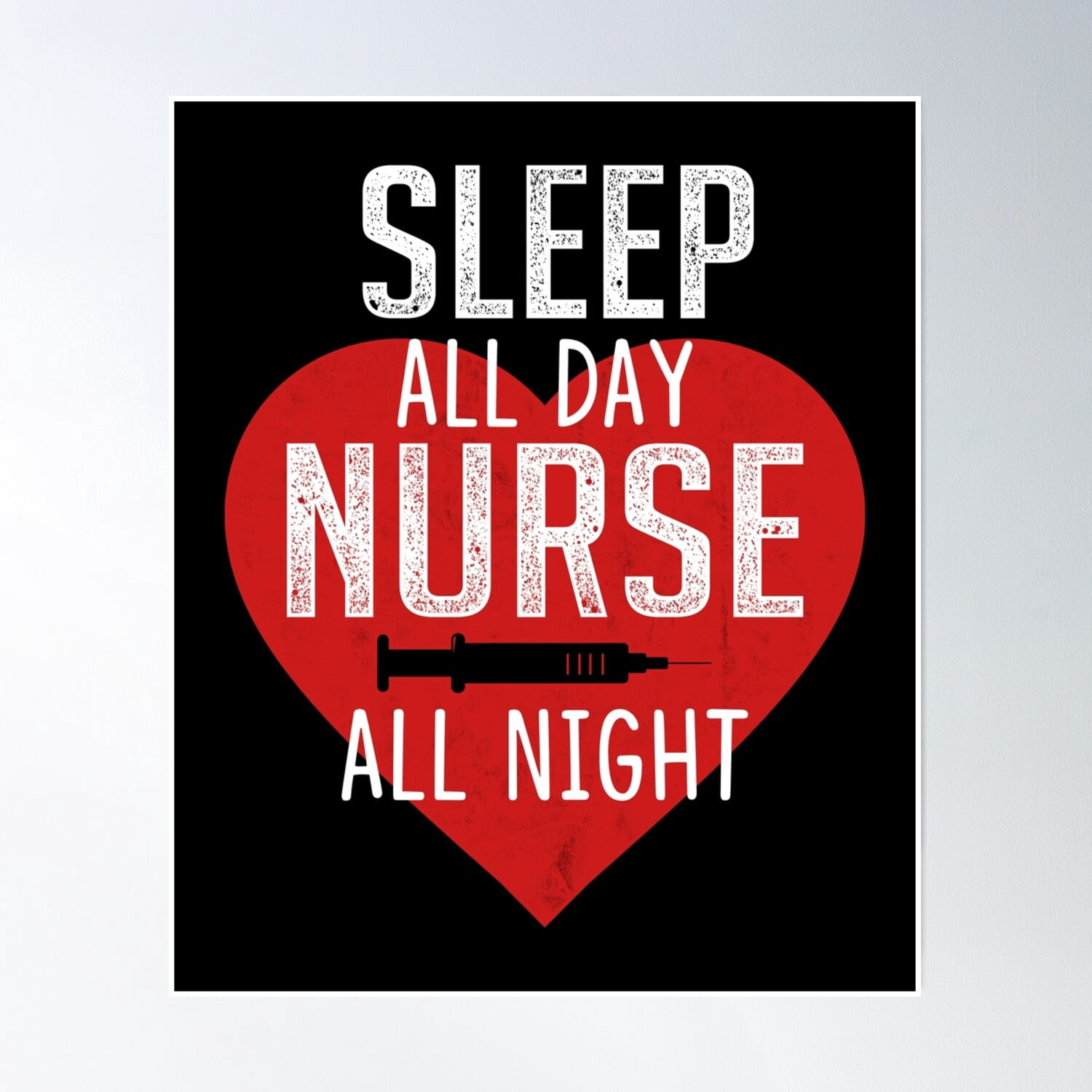 Night Shift Nurse Design Overnight Nursing Appreciation Gift Poster ...