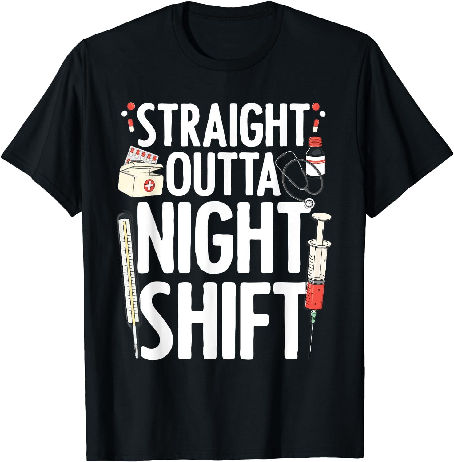 Night Shift Nurse For Men Women Emergency Registered Nurse T-Shirt - Walmart.com