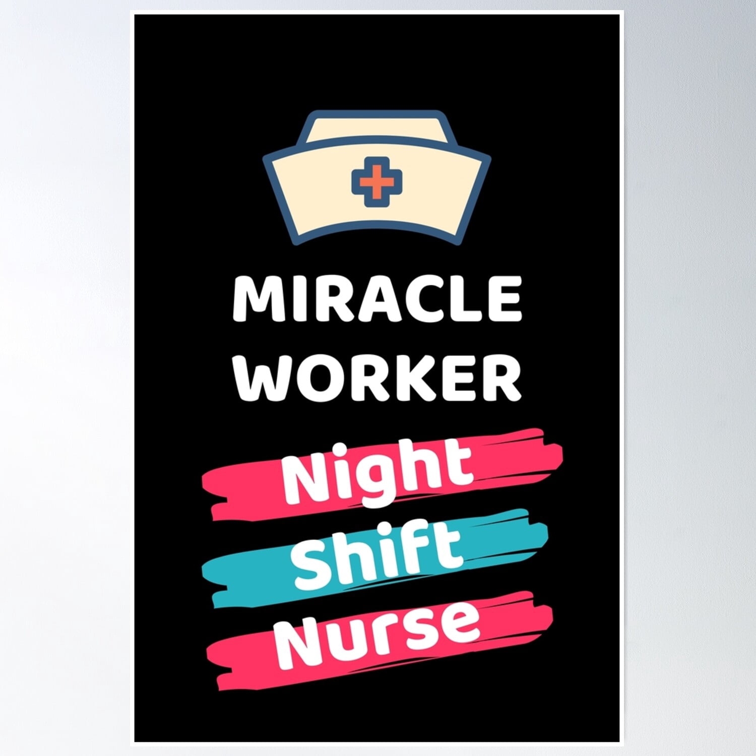 Night Shift Nurse Rules Poster Wall Art, Modern Wall Decor, 12x18 ...