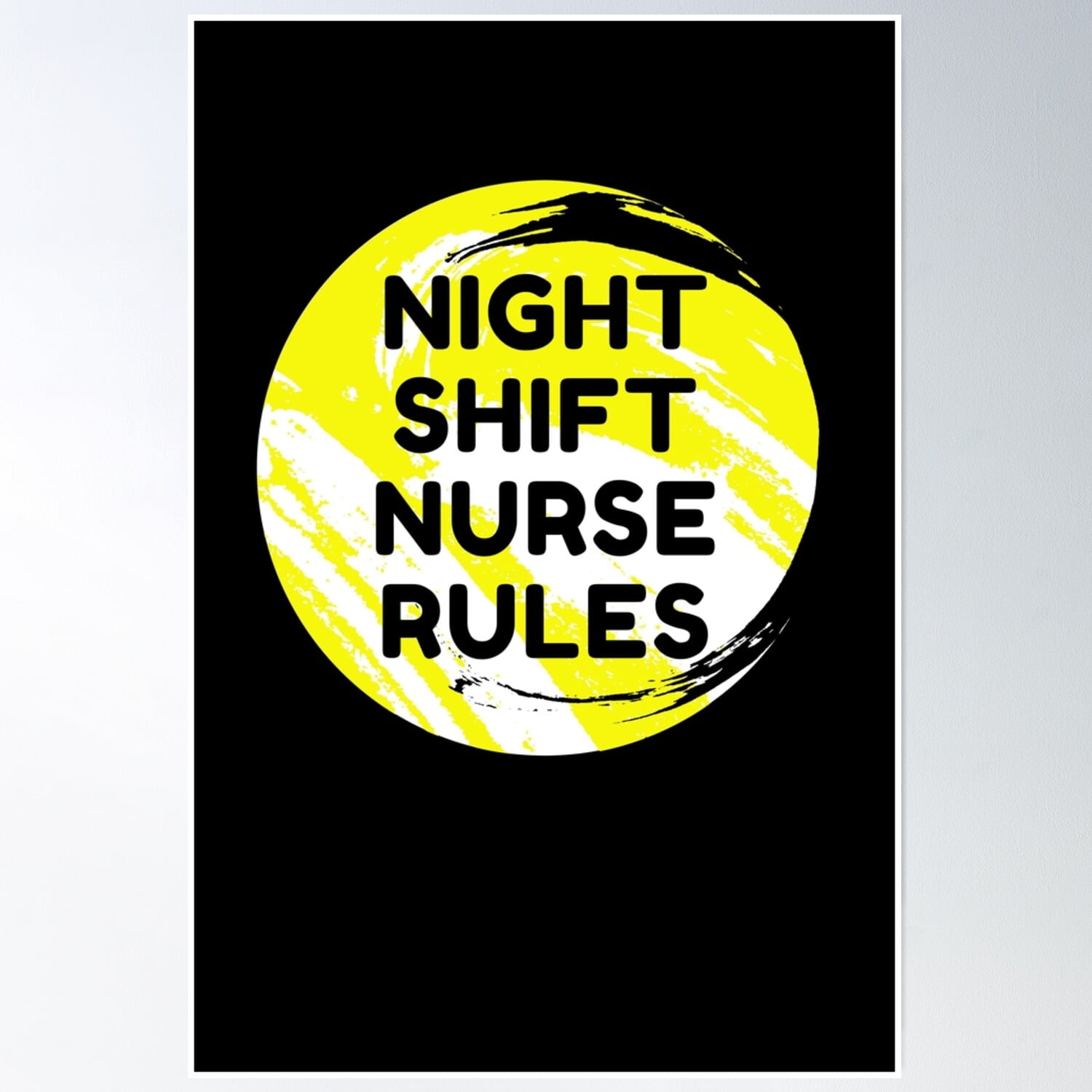 Night Shift Nurse Rules Poster Wall Art, Modern Wall Decor, 12x18 ...