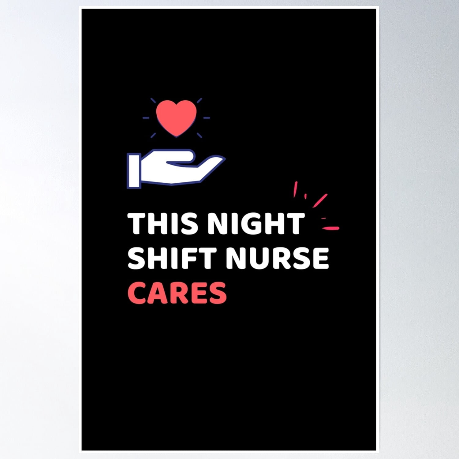 Night Shift Nurse Rules Poster Wall Art, Modern Wall Decor, 8x12 ...
