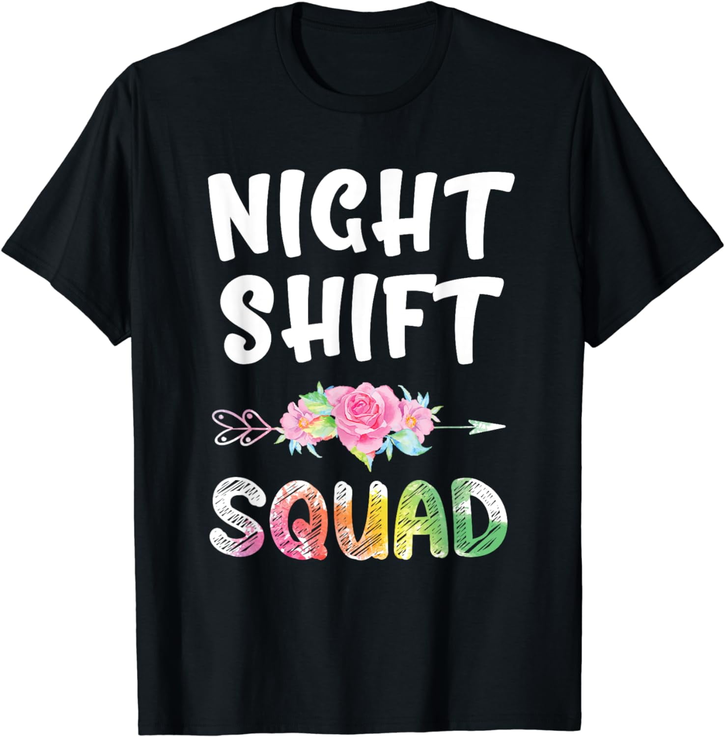 Night Shift Squad Shirt Night Shift Matching Nurse T-Shirt - Walmart.com