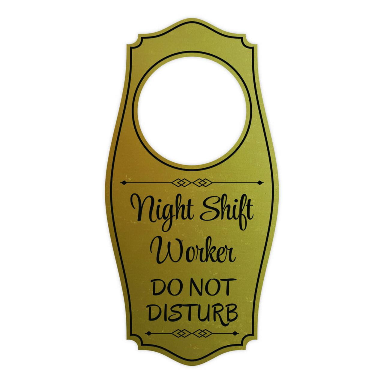 Night Shift Worker Do Not Disturb Door Hanger | House or Business Door ...
