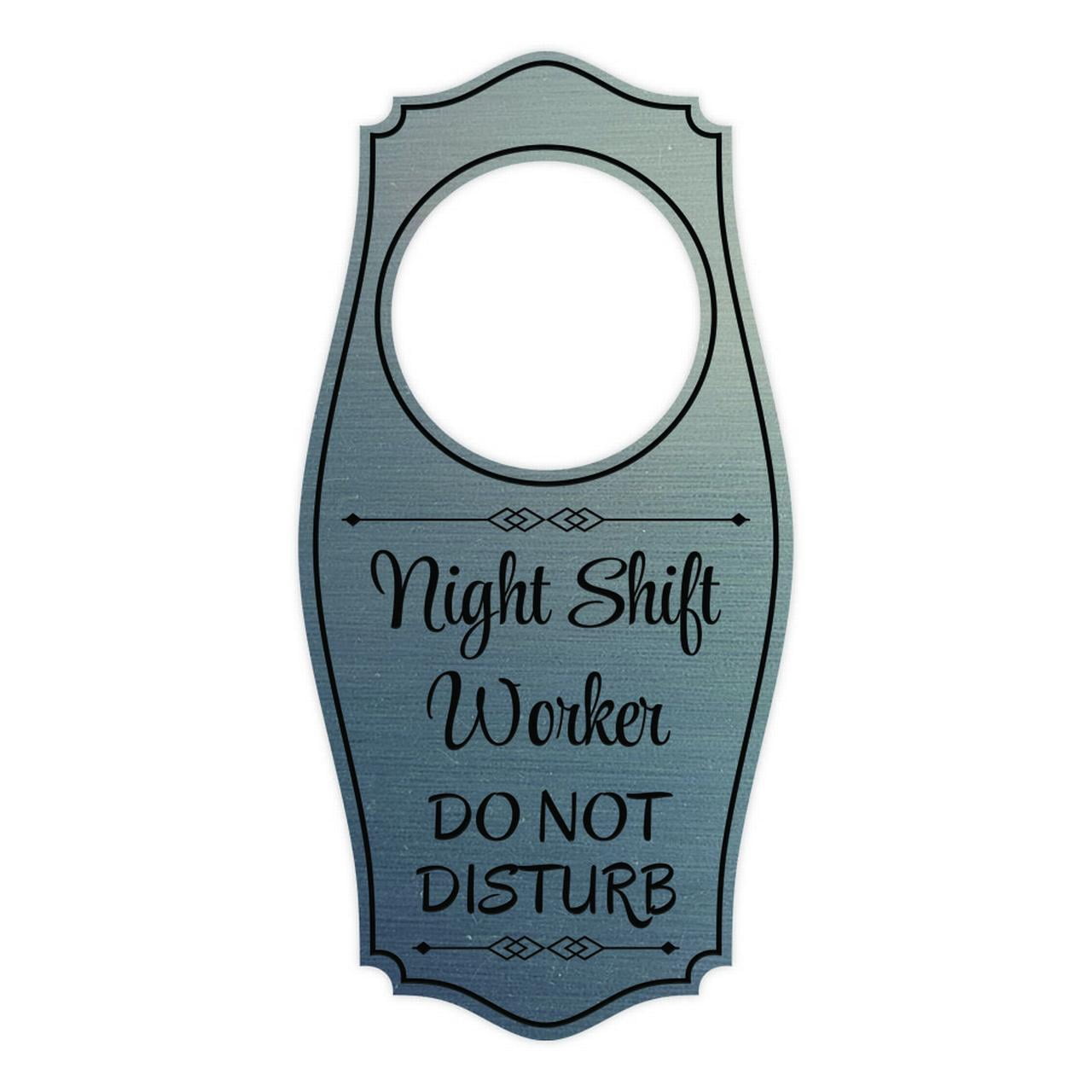 Night Shift Worker Do Not Disturb Door Hanger | House or Business Door ...